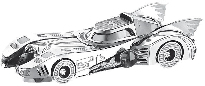 Batman 1989 Batmobile 10” Metal Model Kit | SD Toys 189 Batmobile 25cm ...