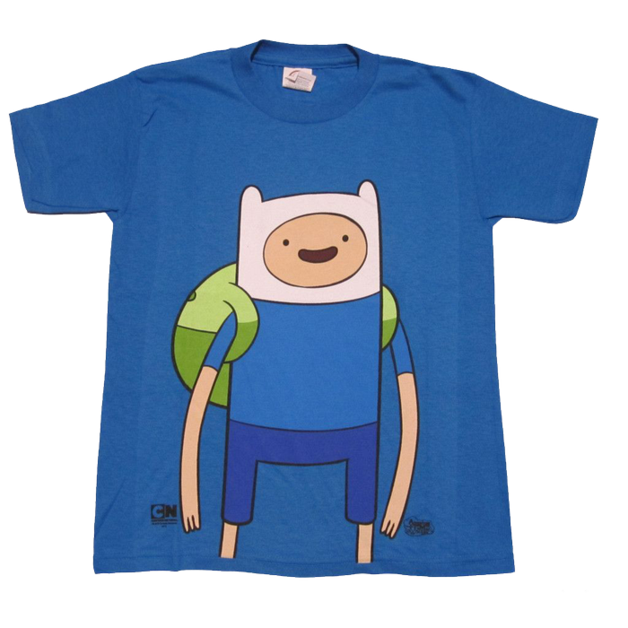 Adventure Time - Finn Blue Male T-Shirt