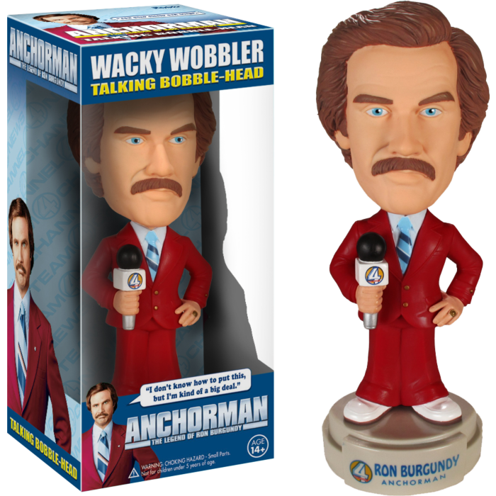 Anchorman | Ron Burgundy Talking Wacky Wobbler Bobble Head | Funko ...