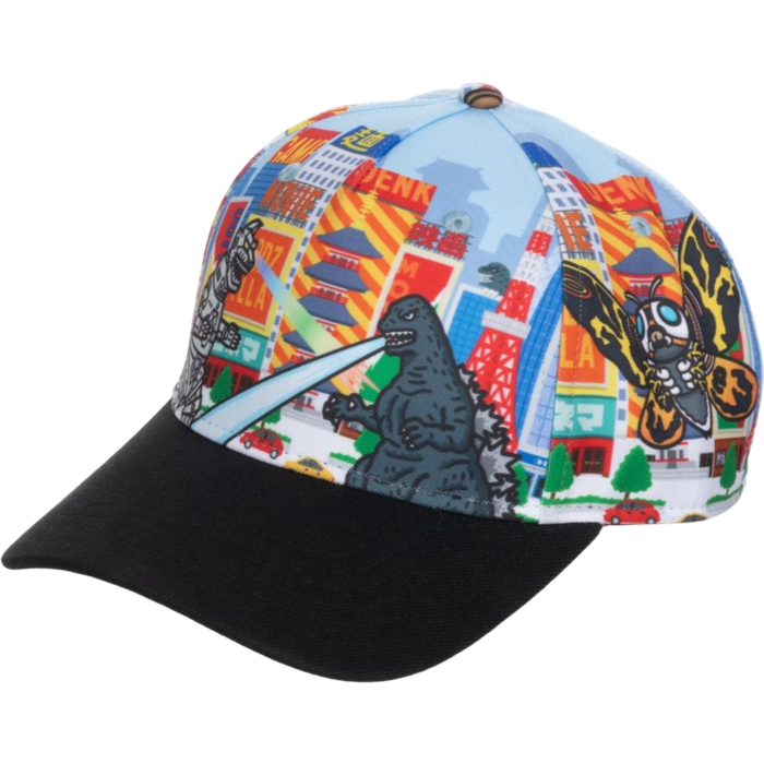 Godzilla | 8-Bit All-Over Print Sublimated Adjustable Hat By Bioworld ...