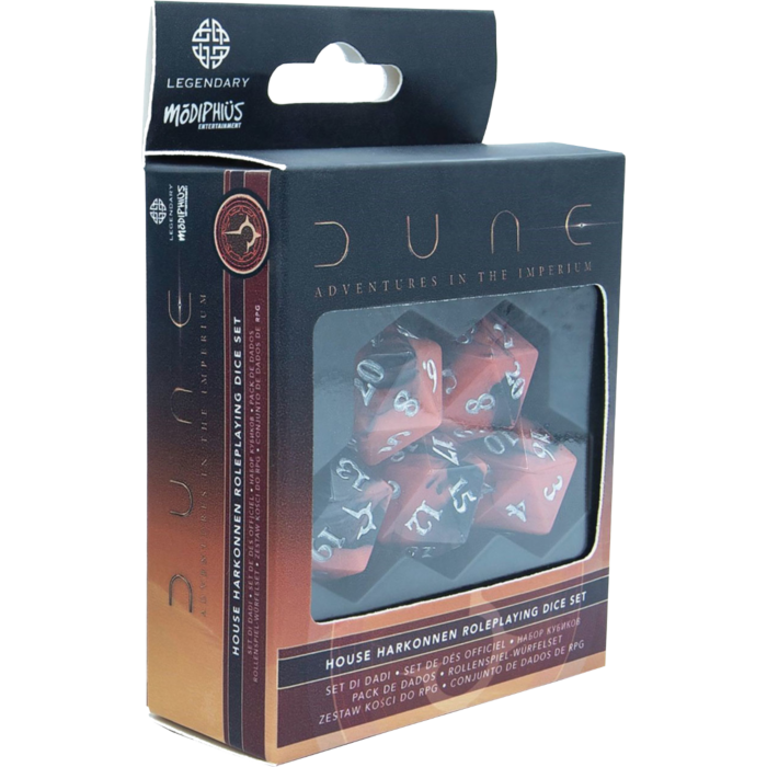 Dune (2022) - Dune RPG Harkonnen Dice Set by Modiphius Entertainment ...