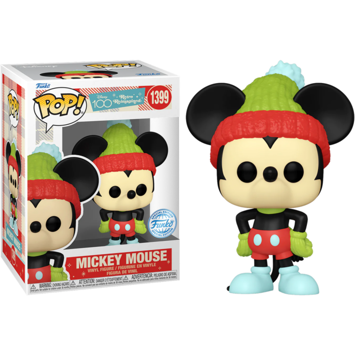 Disney 100th - Retro Reimagined Mickey Mouse Pop! Vinyl Figure by Funko ...