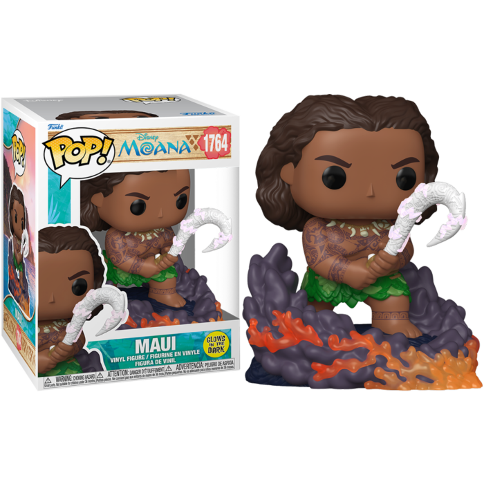 Moana | Maui Glow-in-the-Dark Pop! Premium Vinyl Figure By Funko ...
