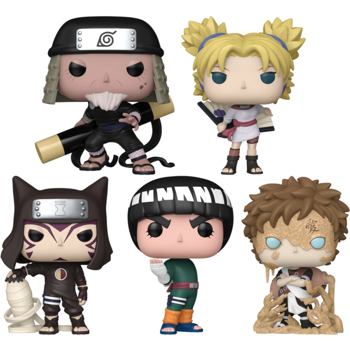 Naruto | Hiruzen, Temari, Kankuro, Rock Lee & Gaara Pop! Vinyl Figure ...