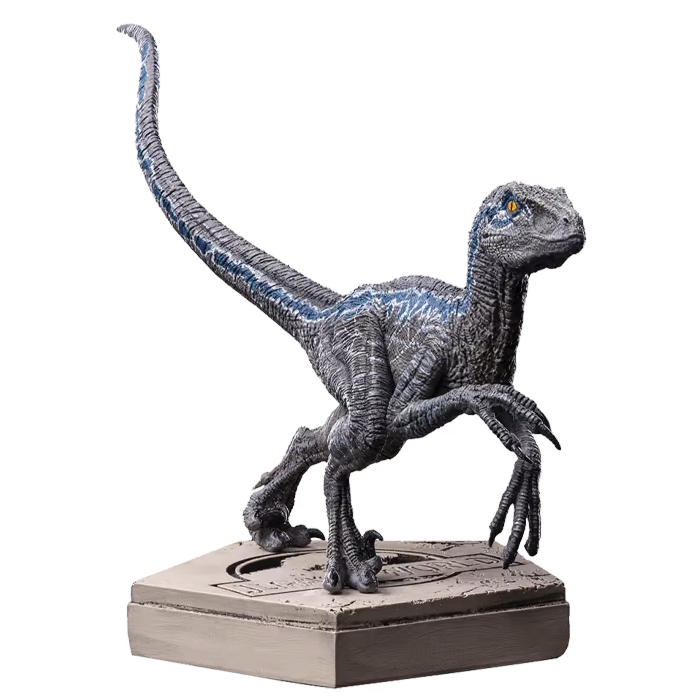 Jurassic World - Velociraptor Blue Icons 4” Statue by Iron Studios ...