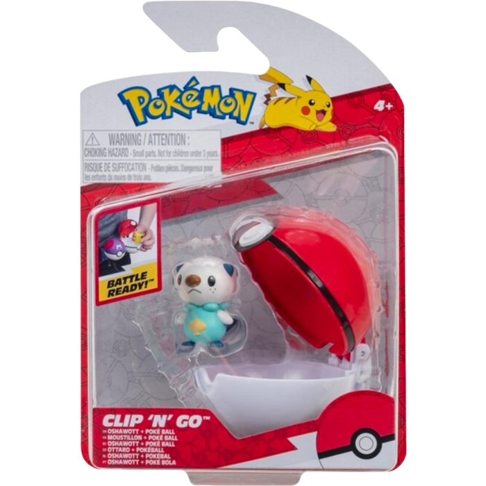 Pokemon - Oshawott with Poke Ball Clip 'N' Go Figure Set by Jazwares ...