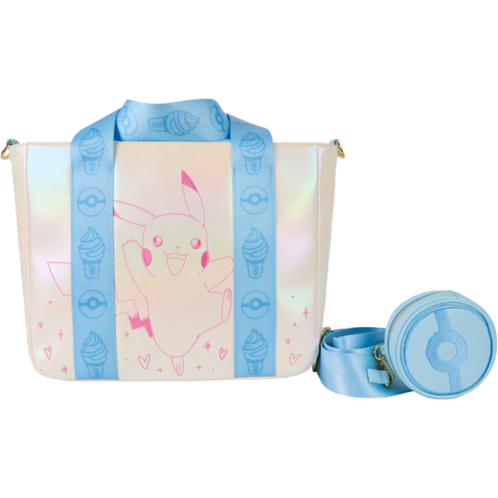 Pokemon | Iridescent Pikachu 10" Faux Leather Tote Bag with Coin Purse ...