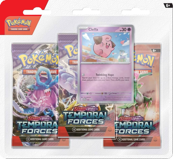Pokemon - Scarlet & Violet 5 Temporal Forces Cleffa Three Booster ...