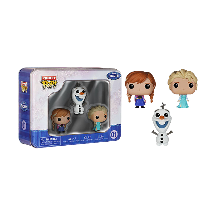Frozen | Elsa, Anna and Olaf Pocket Pop 3-Pack Tin | Funko | Popcultcha