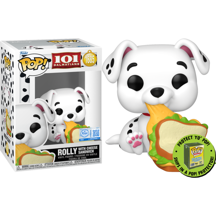 101 Dalmatians (1961) | Rolly with Cheese Sandwich Pop! Vinyl Figure in ...