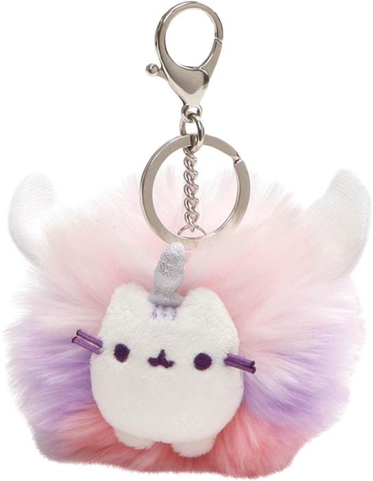 Pusheen - Super Pusheenicorn Pom-Pom Plush Keychain by Gund | Popcultcha