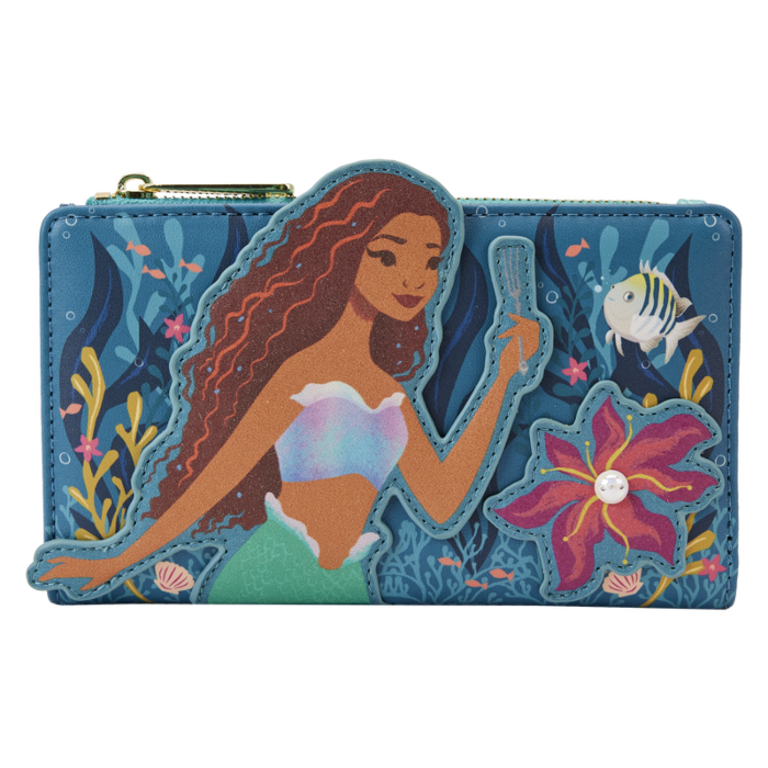 The Little Mermaid (2023) - Live Action 4” Faux Leather Flap Wallet by ...