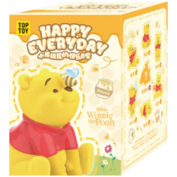 Winnie the Pooh Happy | Everyday Series Blind Box Flocked Vinyl Figure ...