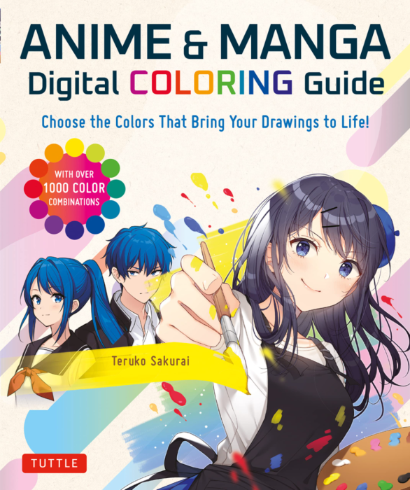 Anime & Manga Digital Coloring Guide by Teruko Sakurai Paperback Book ...