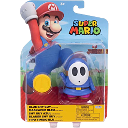 Super Mario | Blue Shy Guy with Coin World of Nintendo 4" Scale Action ...