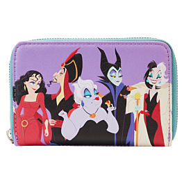 Disney Villains - Color Block 4” Faux Leather Zip-Around Wallet by ...
